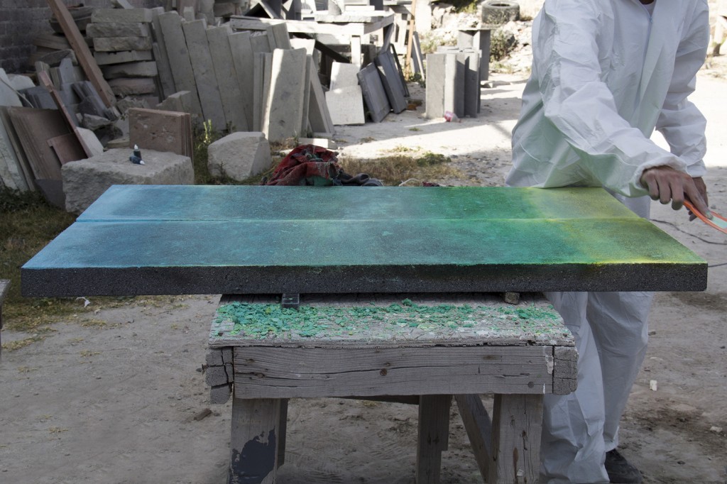 Cooperativa Panorámica : Colored Basalt Table – Studio Flodeau
